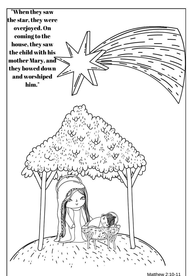 Printable Christmas Bible Verse Coloring Pages | Festive Faith-based ...
