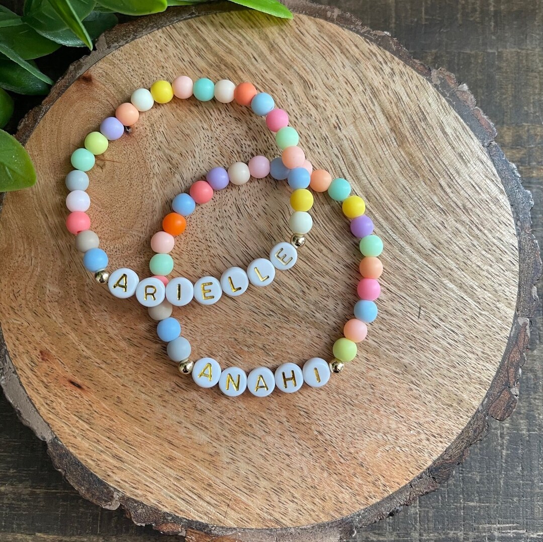 Personalized Kids Bracelet, Kids Easter Bracelet, Name Bracelet, Easter ...