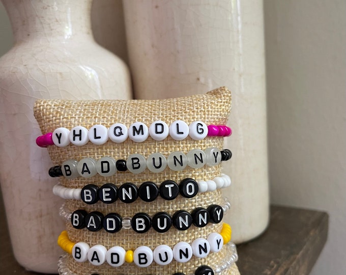 Bad Bunny Stretchy Bracelet, EUTDM, Bracelet Gift for Fans, YHLQMDLG ...