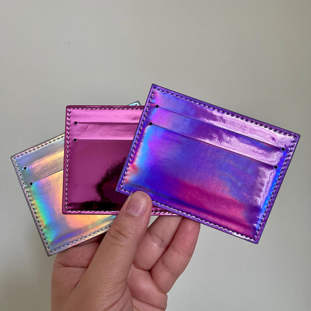 Holographic Card Holder, Holo Bankcard Holder, Thin Wallet - Etsy