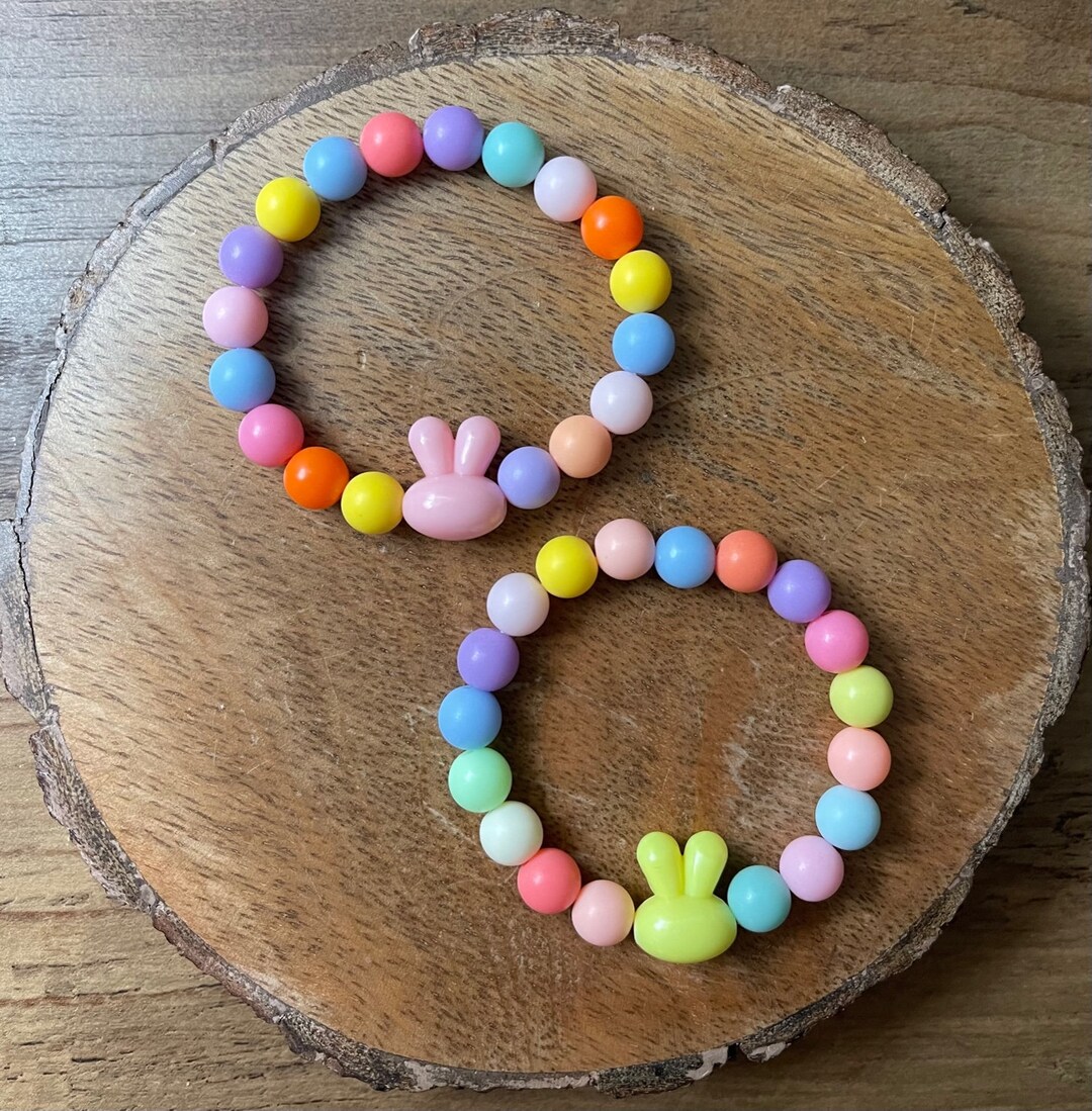 Kids Bunny Bracelet, Easter Gift for Kids, Jewelry for Toddlers, Bunny ...