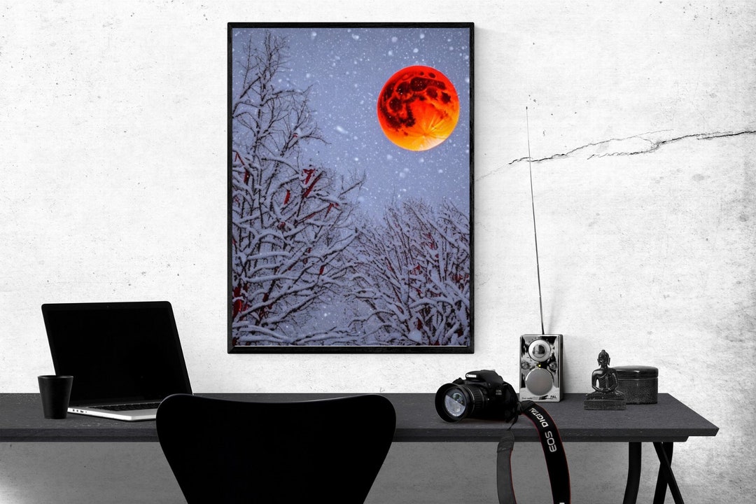 Blood Moon Digital Painting Print - Etsy
