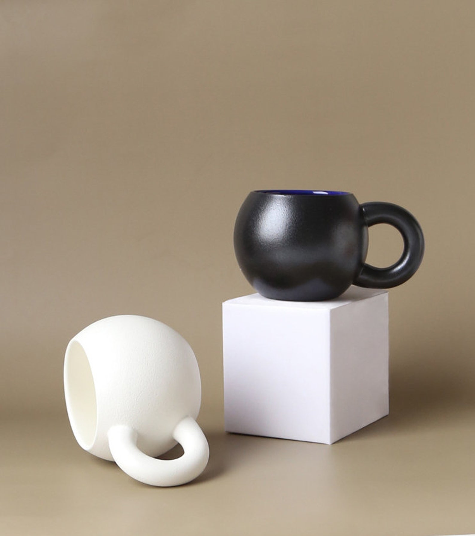 Chubby Ceramic Mug With Handle | Ceramic Coffee Mug With Chubby Design ...