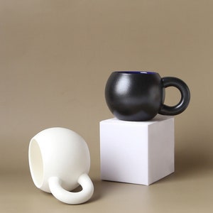 Chubby Ceramic Mug With Handle | Ceramic Coffee Mug With Chubby Design ...