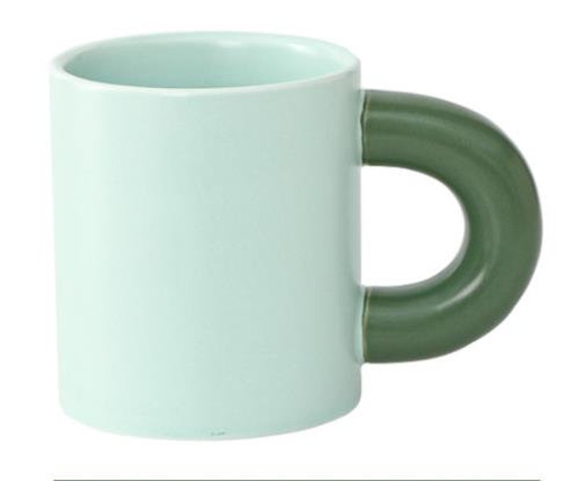Cute Heavy Handle Fat Cup Nordic Ceramic Mug - Etsy