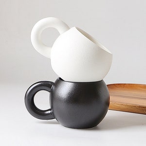 Chubby Ceramic Mug With Handle | Ceramic Coffee Mug With Chubby Design ...