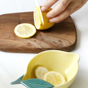 Handmade Ceramic Lemon Bowl | Ceramic Lemon Dish Bowl | 2 Size Lemon ...