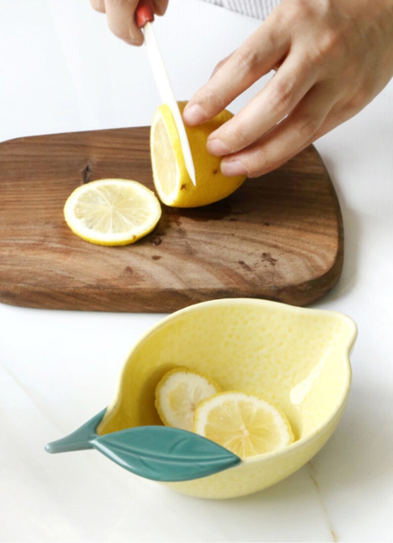 Handmade Ceramic Lemon Bowl | Ceramic Lemon Dish Bowl | 2 Size Lemon ...