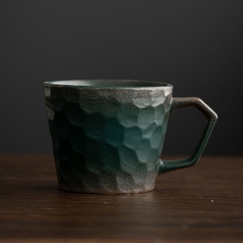 Vintage Rough Pottery Mug Kiln Art Simple Ceramic Coffee Mug Japanese ...
