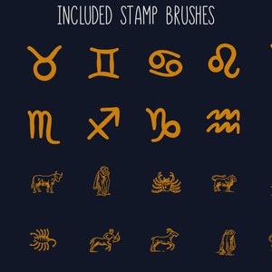 Zodiac Brushes for Procreate - Etsy