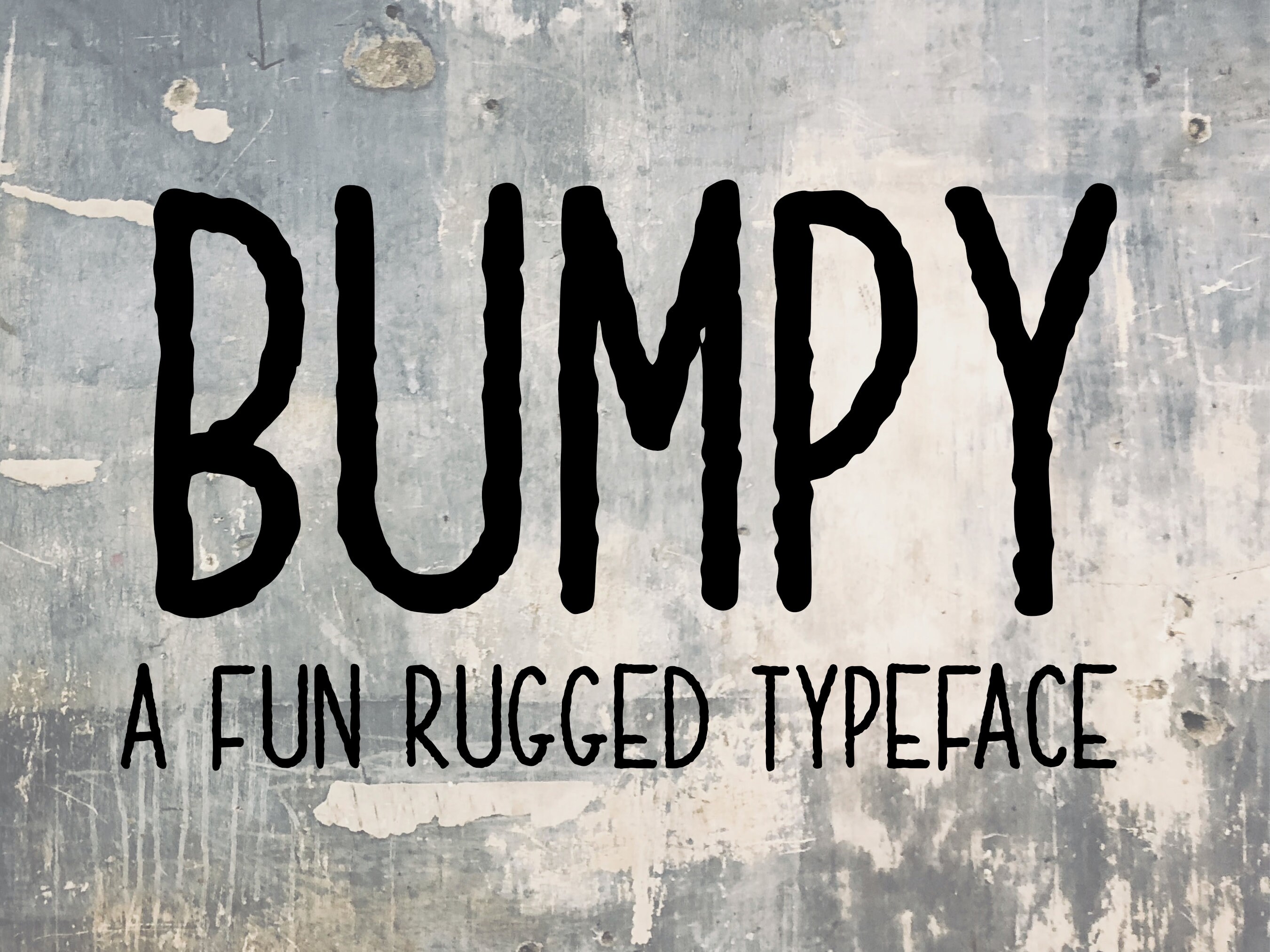 BUMPY a Fun Rugged Typeface - Etsy