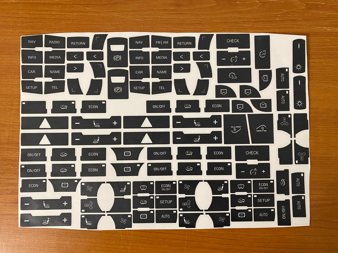 Audi A6 C6 , 4F Stickers Decals ,control Module Button MMI ,repair Worn ...