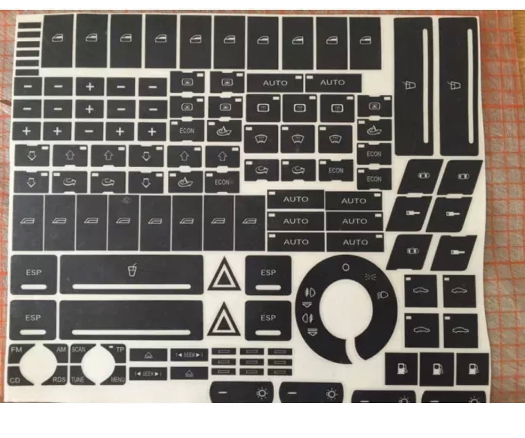 AUDI A6 C5 Model 2000-2004 Clima Panel Vinyl Auto Stickers / Decals for ...