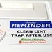 Dryer Sticker - Clean Lint Trap After Use Friendly Reminder - Etsy