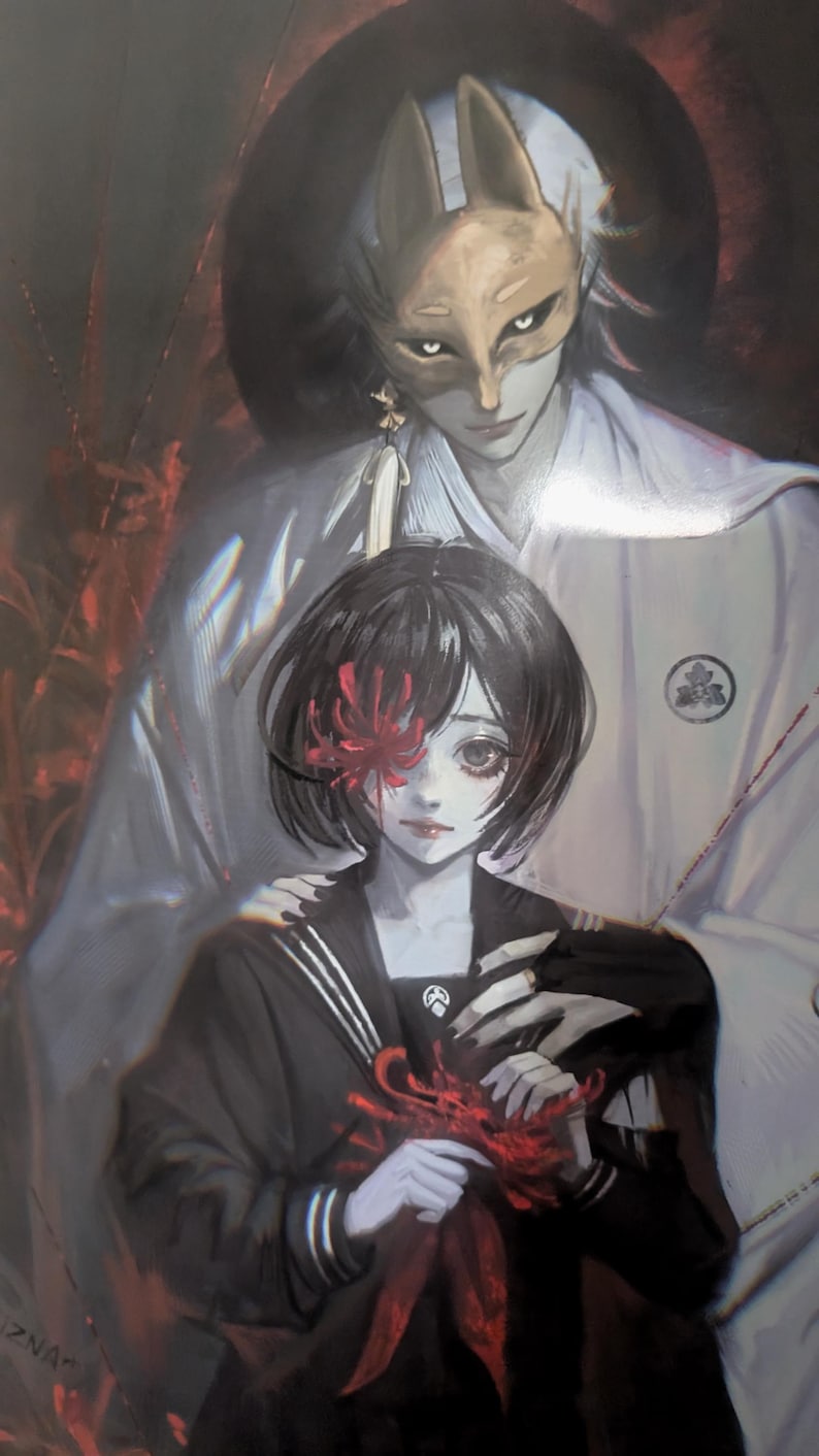 Silent Hill F – Kotoyuki & Hinako Fox Mask Print (11"x17") | Removable ...