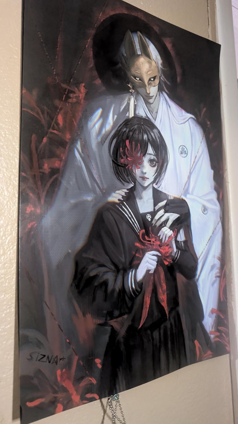 Silent Hill F – Kotoyuki & Hinako Fox Mask Print (11"x17") | Removable ...