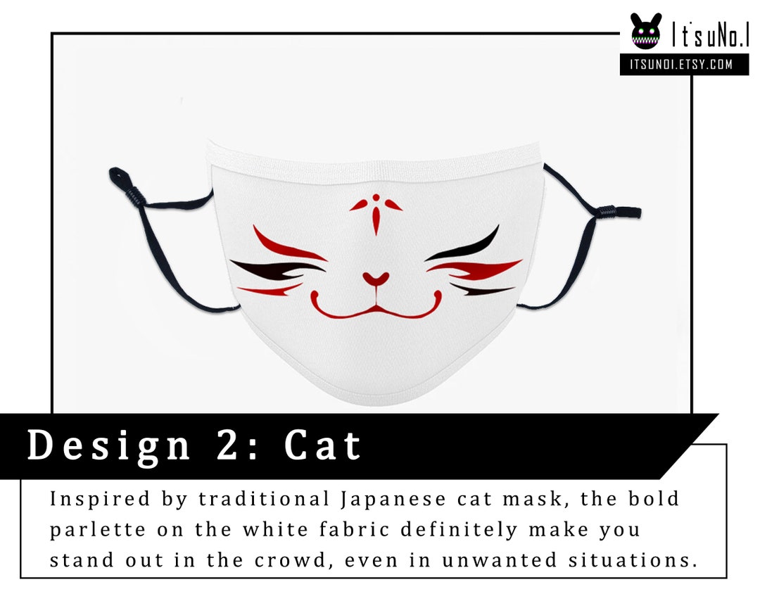 Original Design Facemask With Carbon Activated Filter Oriental Anime ...
