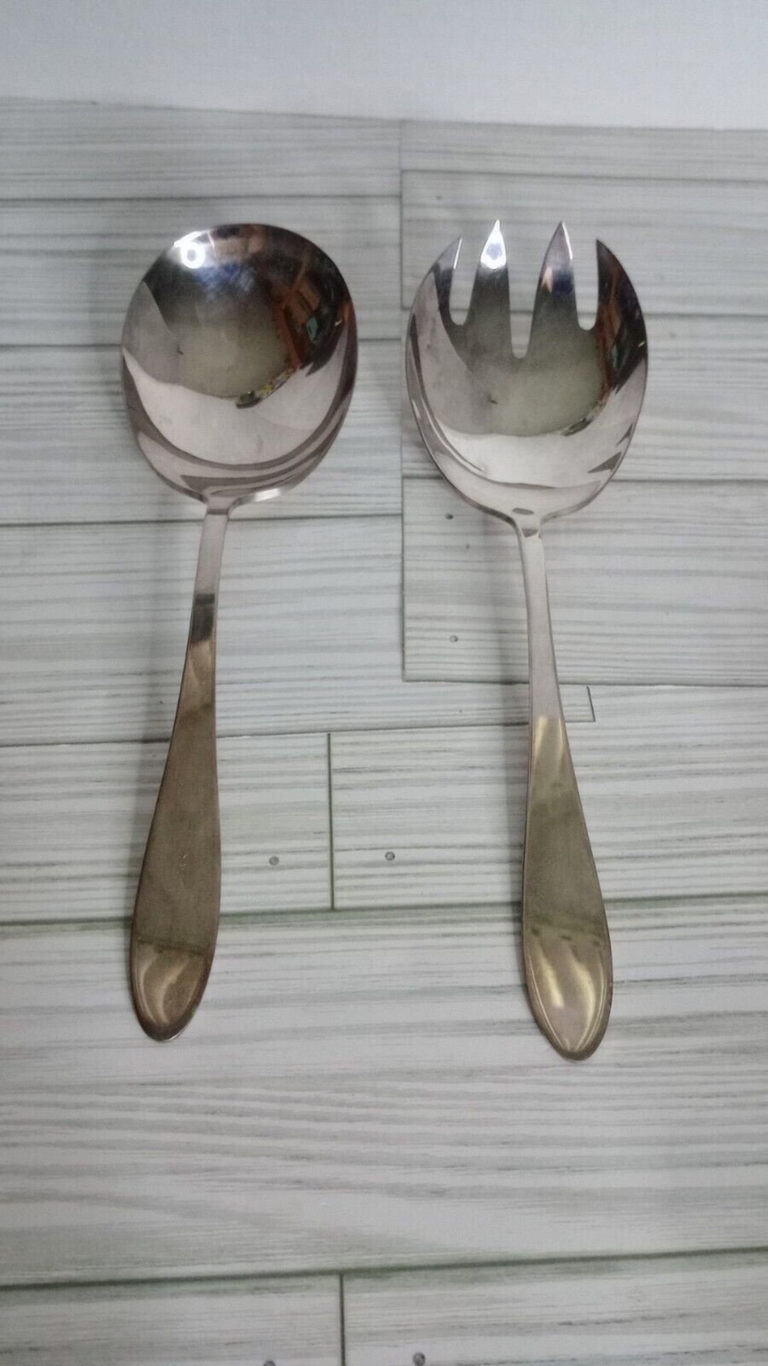 Reed & Barton Vintage to Antique Silverplated Salad Serving Spork Spoon ...