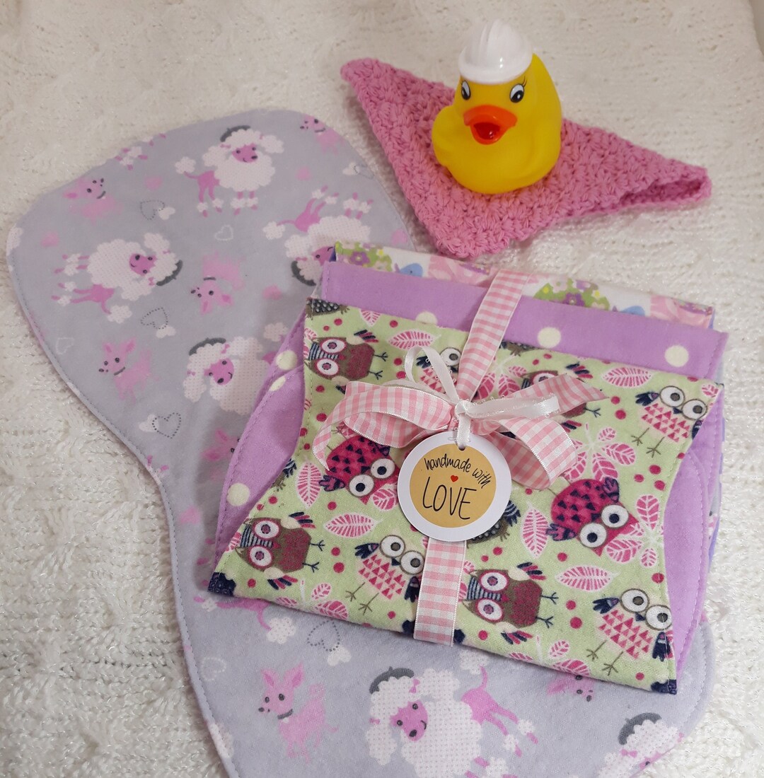 Baby Feeding Burp Cloths, Newborn Baby Flannel Burp Cloth, Reversible ...