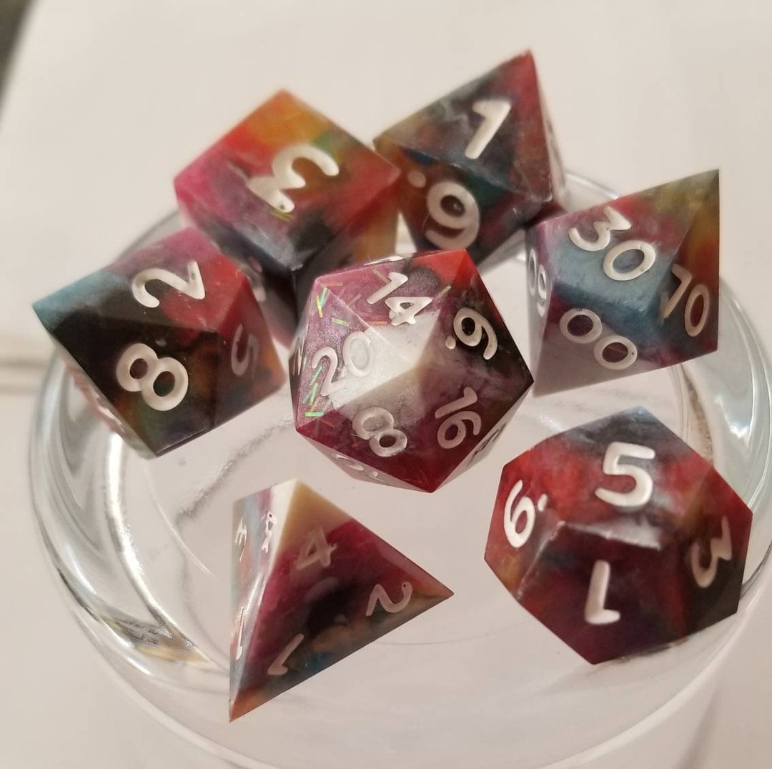 Totally Tie Dye 7 Piece Polyhedral Set - Etsy
