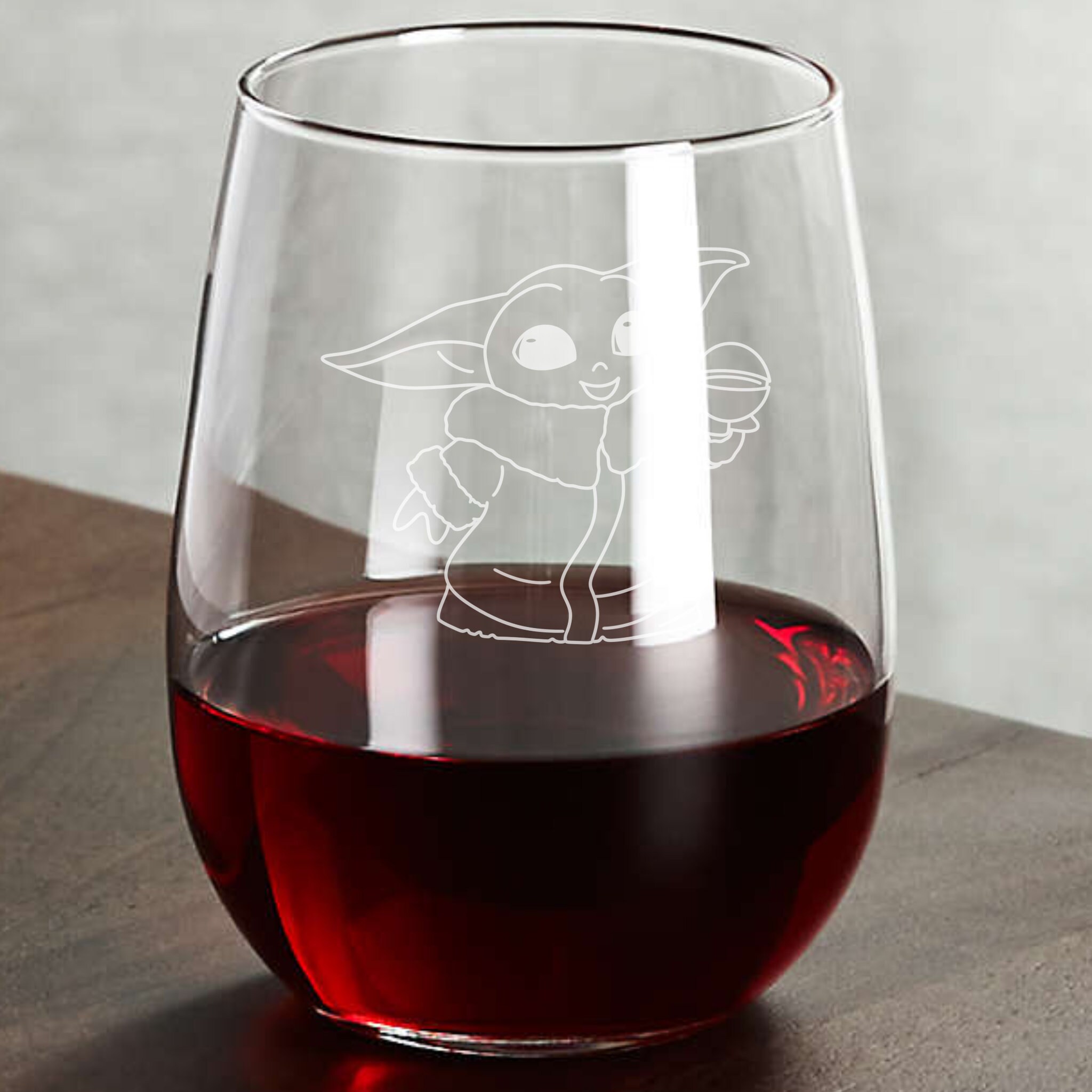 Grogu Baby Yoda Inspired Etched Drinking Glasses Mandalorian - Etsy