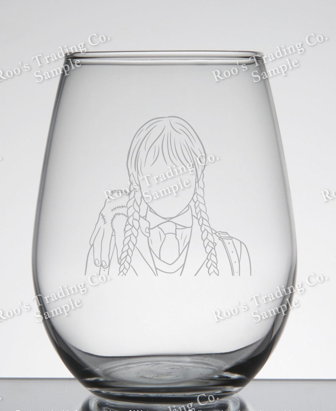Wednesday Addams Inspired Etched Glass Wednesday Addams - Etsy