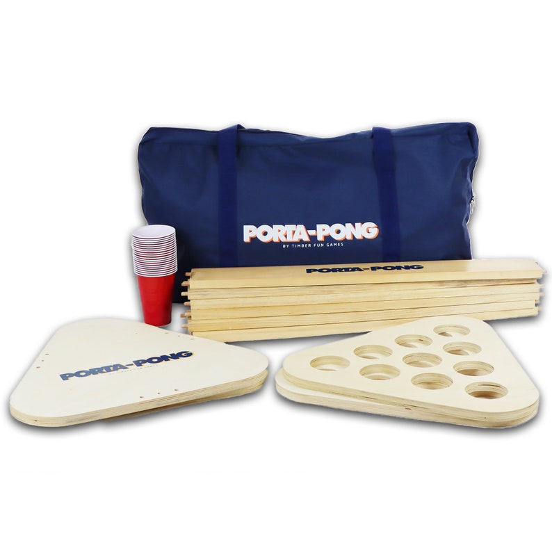 PORTA PONG Portable Beer Pong Drinking Party Game Set Collapsible Set ...