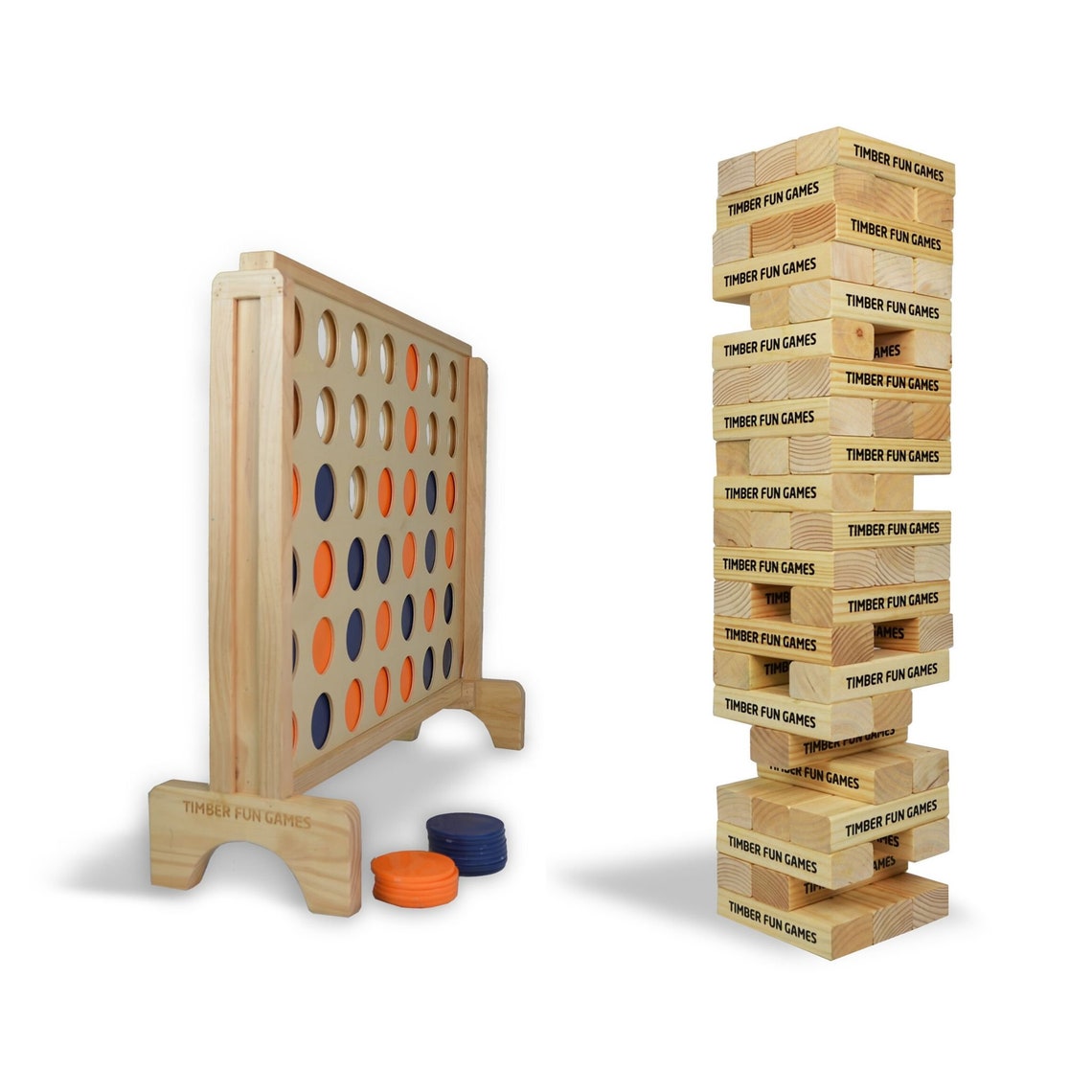Giant Jenga & Giant Connect 4 PACKAGE With Carry Bags Free | Etsy Australia