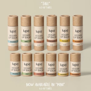 Vegan Lip Balm mini Organic Ingredients, Plastic-free, Biodegradable ...