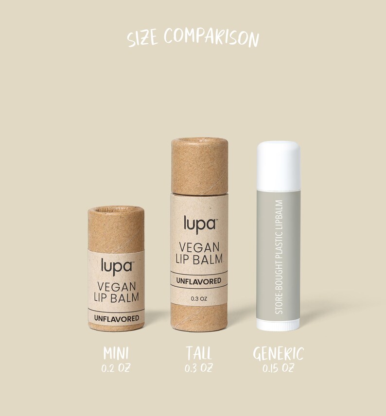Vegan UNFLAVORED Lip Balm - Gluten-free, Organic Ingredients, No ...