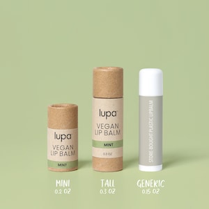 Vegan Lip Balm mini Organic Ingredients, Plastic-free, Biodegradable ...