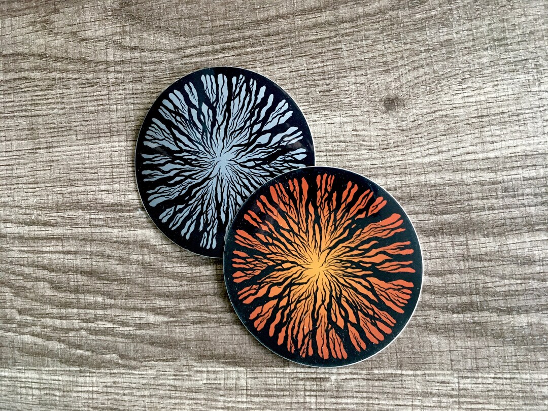Abstract Tree Sticker Orange or Gray Background - Etsy