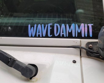 Wave Dammit Decal - Etsy