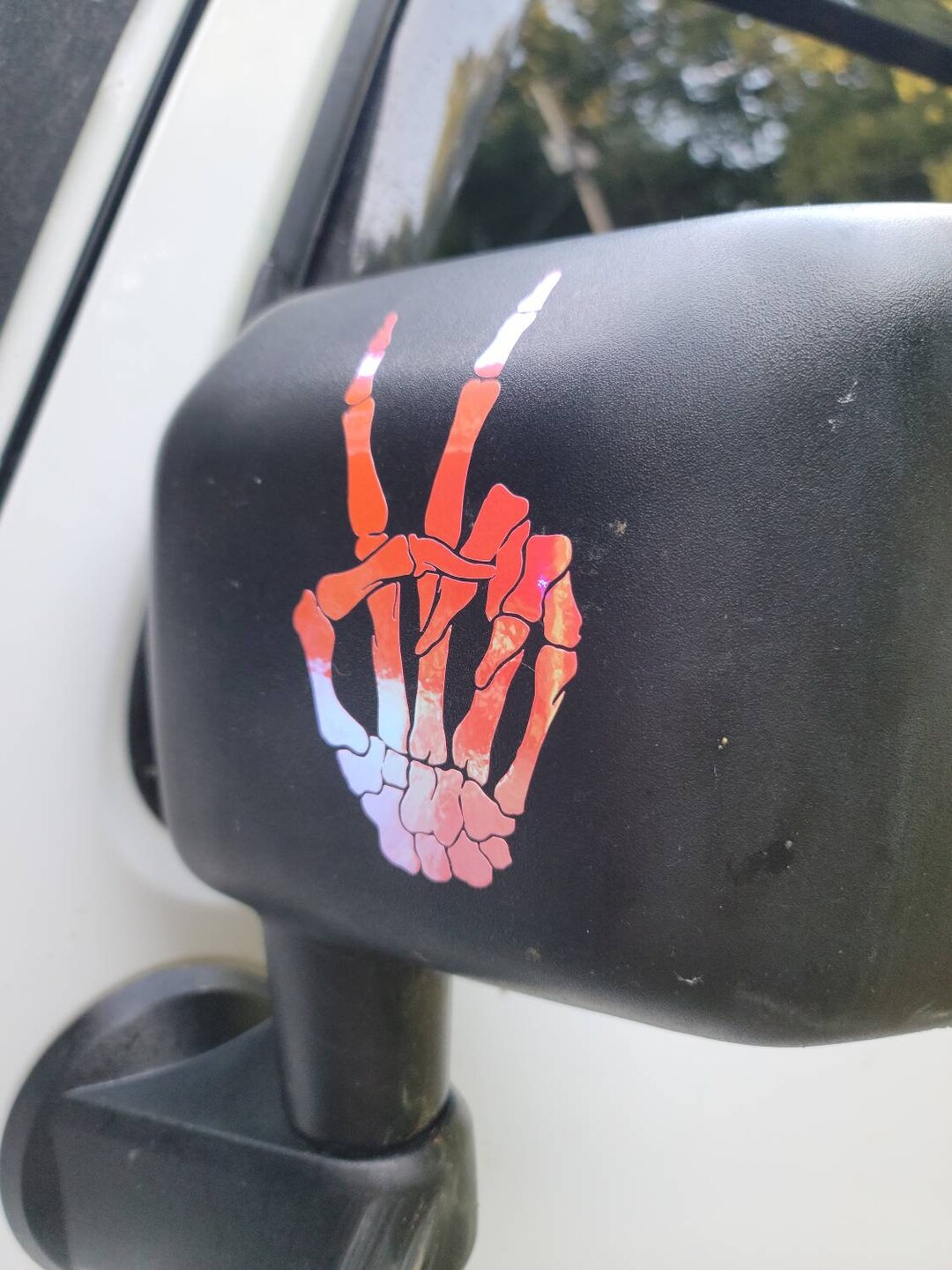 Skeleton Wave Decal Wave Decal Peace Sign Decal Skeleton Mirror Decal ...