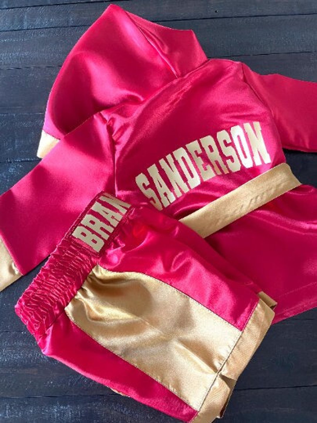 Personalized Kids Boxing Set Robe Shorts, Trunks, Costume Boxing. - Etsy