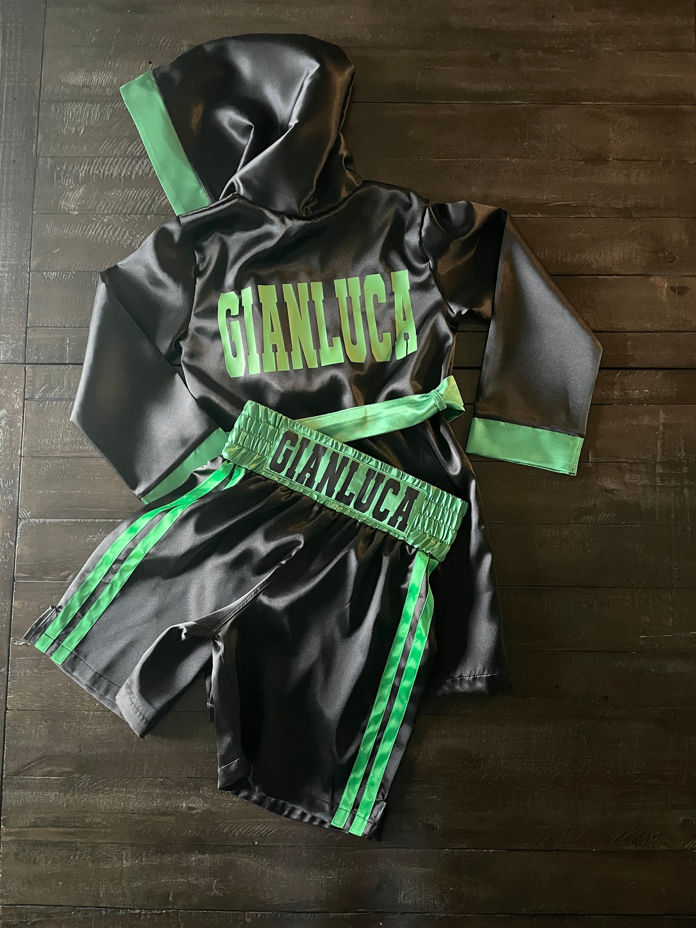 Personalized Kids Boxing Set Robe Shorts, Trunks, Costume Boxing. - Etsy