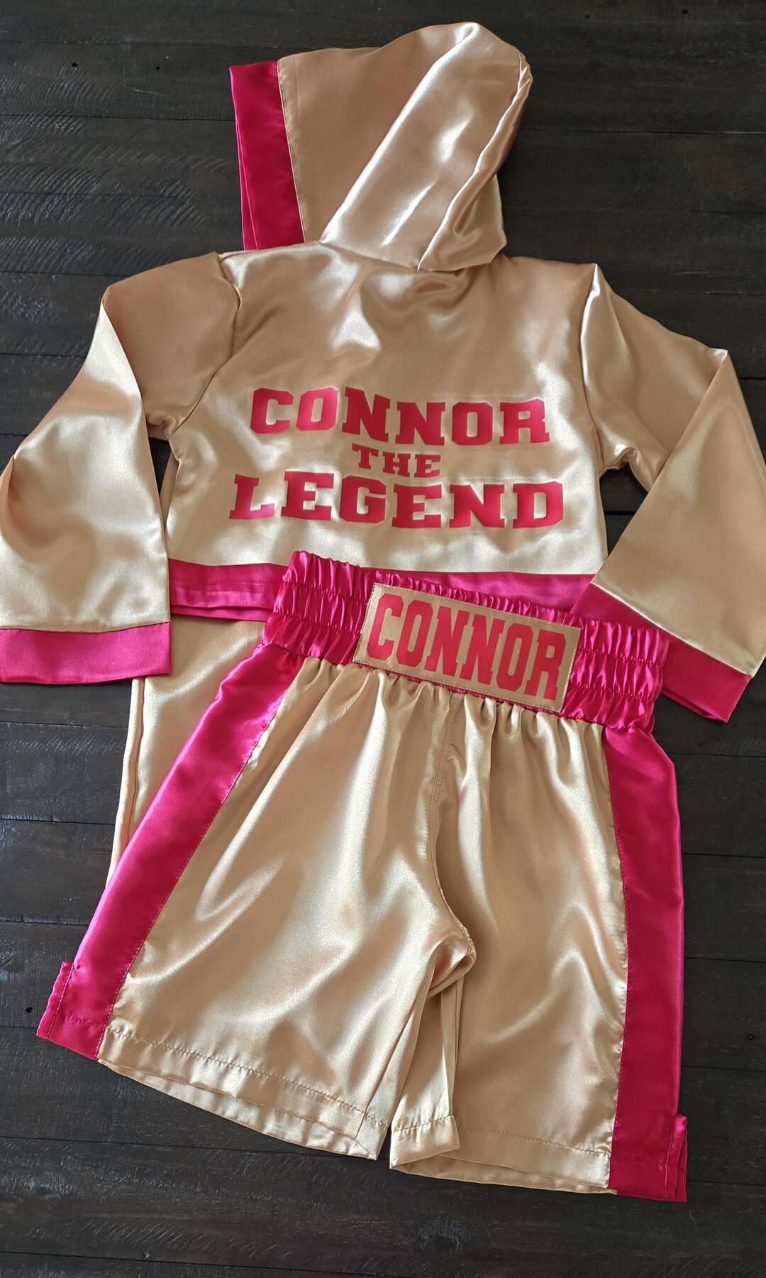 Personalized Baby Boxing Set: Satin Robe, Shorts Kids+ Mini Gloves - Etsy