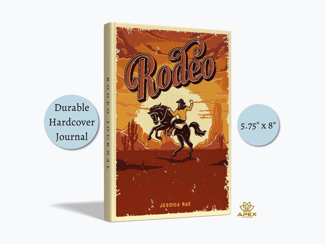 Retro Rodeo Journal, Custom Cowboy Gift, Personalized Western Notebook ...