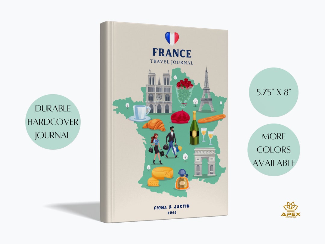 France Travel Journal France Gift Custom France Vacation - Etsy