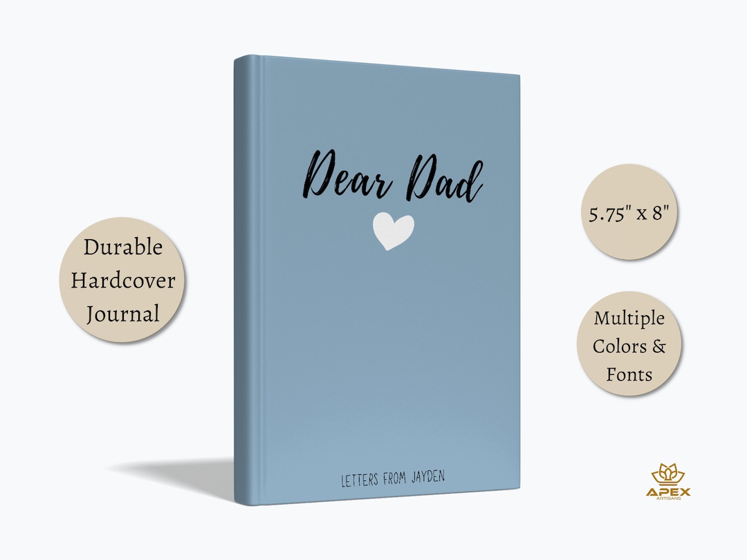 Letters to Dad Personalized Journal Custom Dear Dad Journal - Etsy