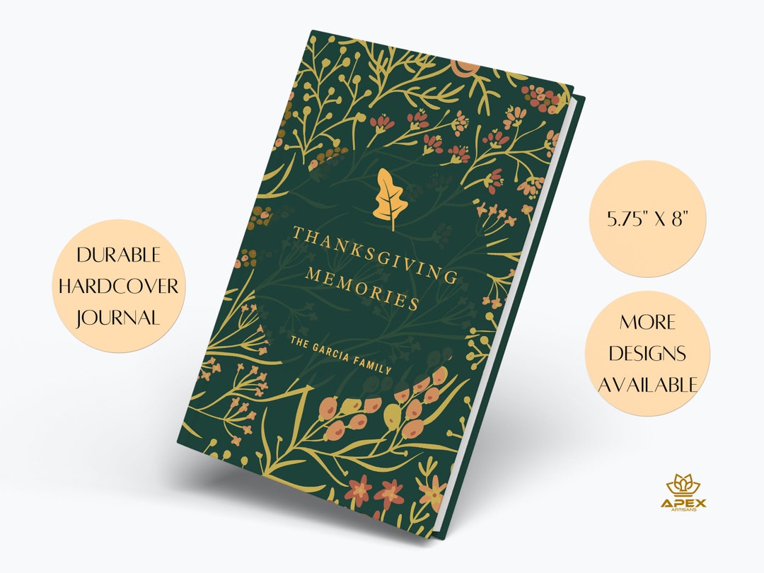 Thanksgiving Journal, Personalized Thanksgiving Memories, Thanksgiving ...