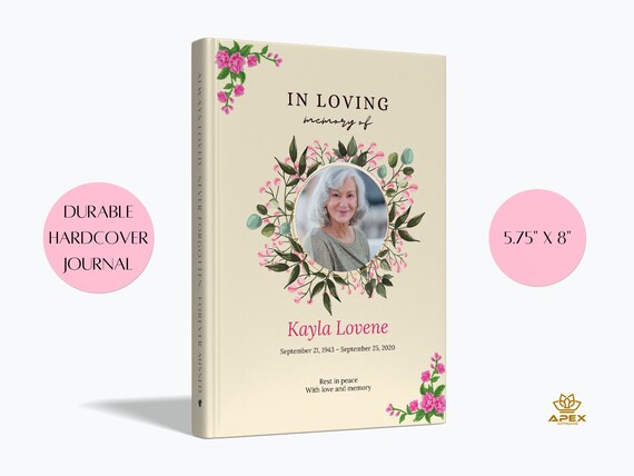 Photo Memorial Journal Personalized Mourning Journal Custom | Etsy