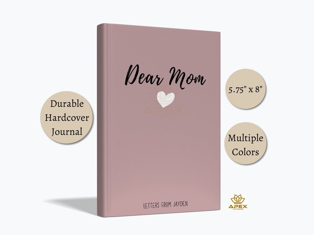 Letters to My Mom Personalized Journal, Custom Dear Mom Journal ...
