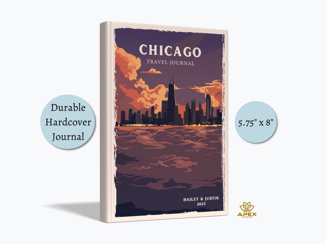 Retro Chicago Travel Journal, Custom Windy City Vacation Gift, Lake ...
