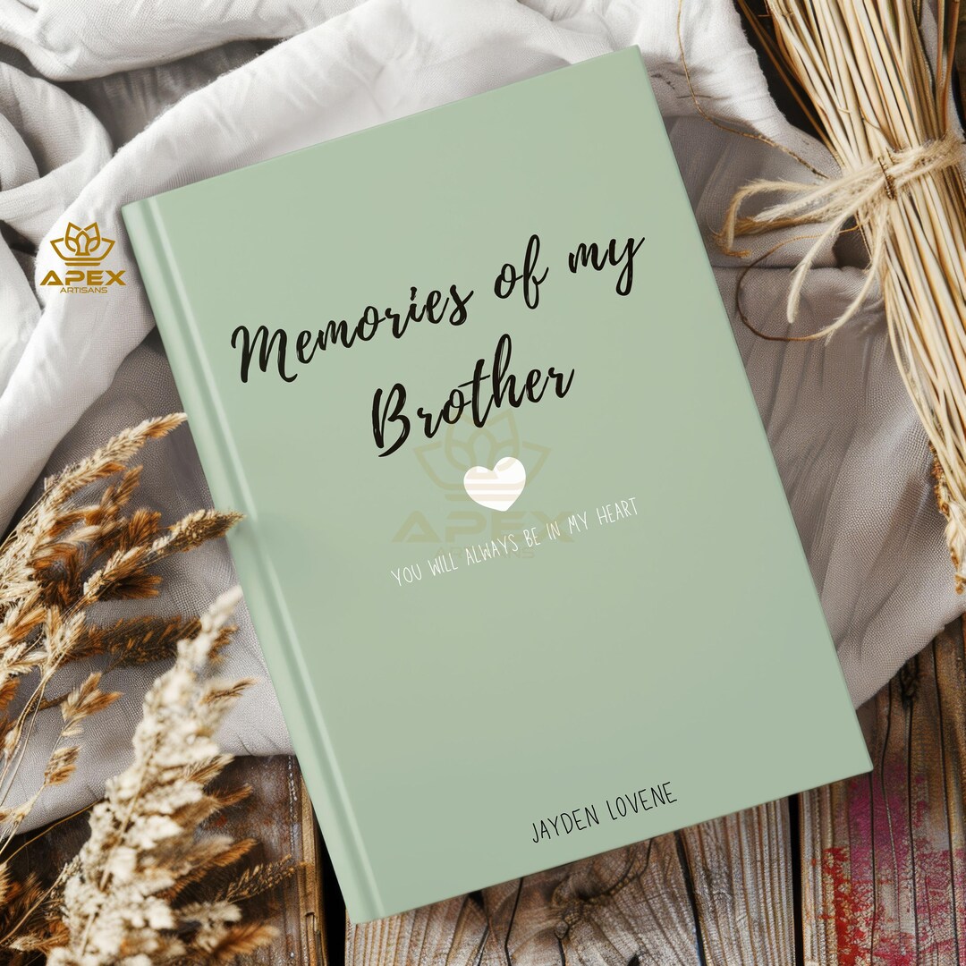 Memories of My Brother Journal, Personalized Grief Notebook for Loss of ...