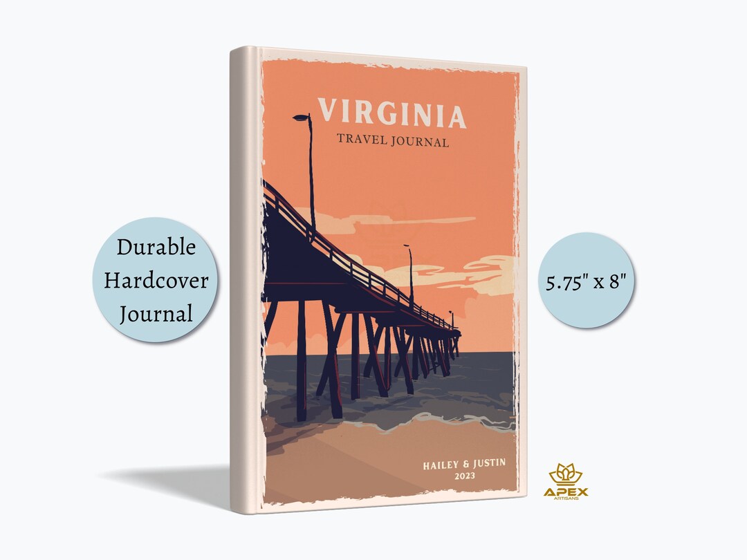 Retro Virginia Travel Journal, Virginia Travel Gift, Blue Ridge ...