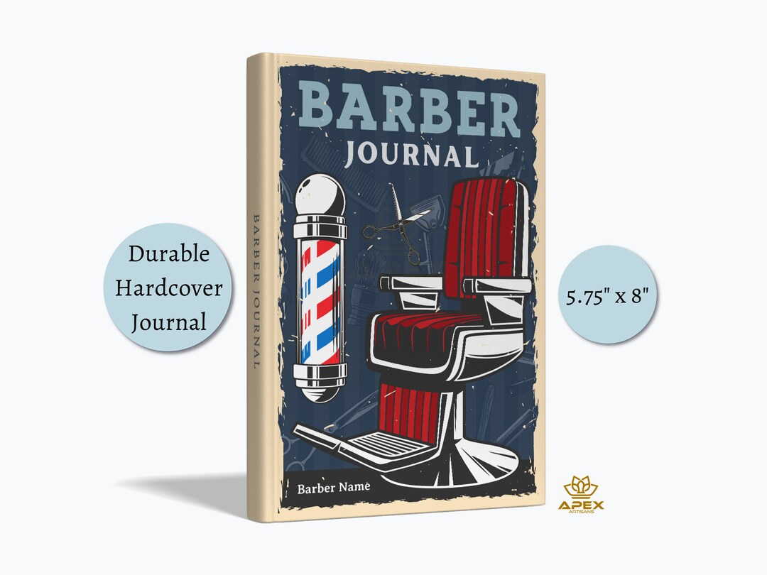 Vintage Barber Journal, Personalized Barbershop Appointment Book ...