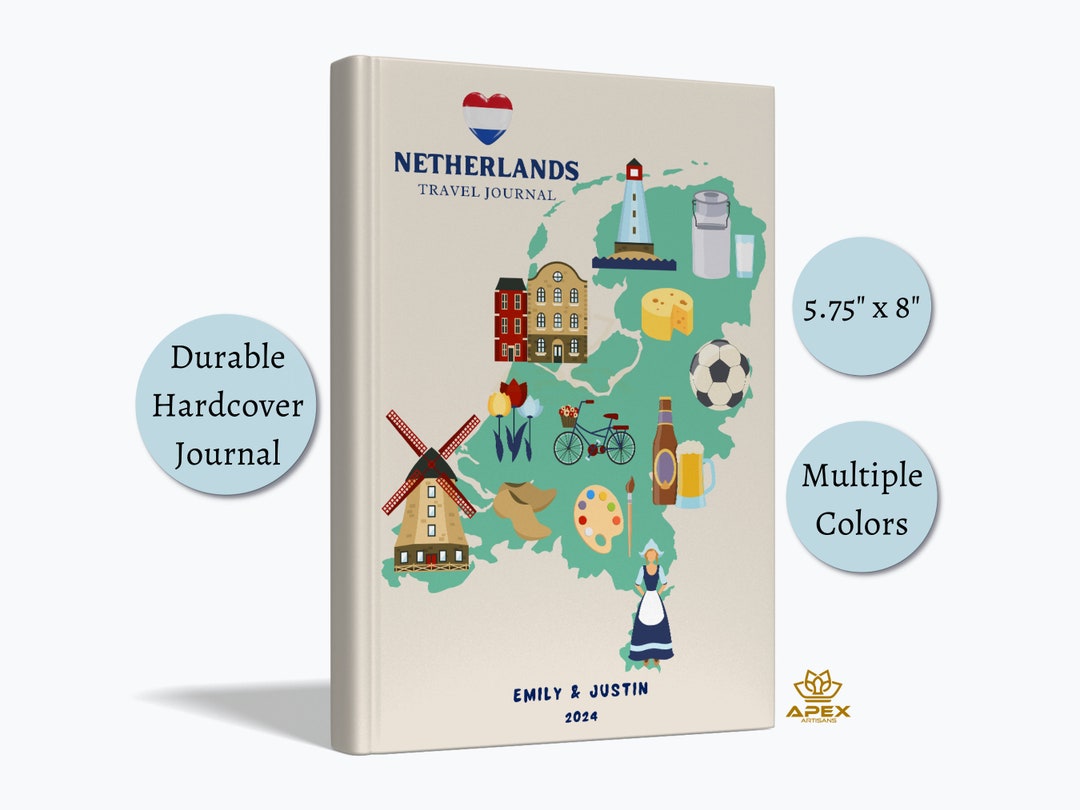 Netherlands Travel Journal, Dutch Gifts, Custom Holland Vacation ...
