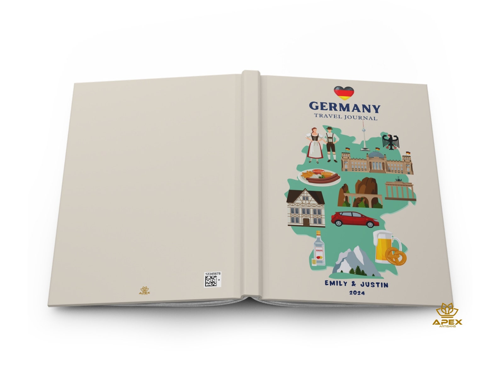 Germany Travel Journal, German Travel Gift, Custom Deutschland Vacation ...