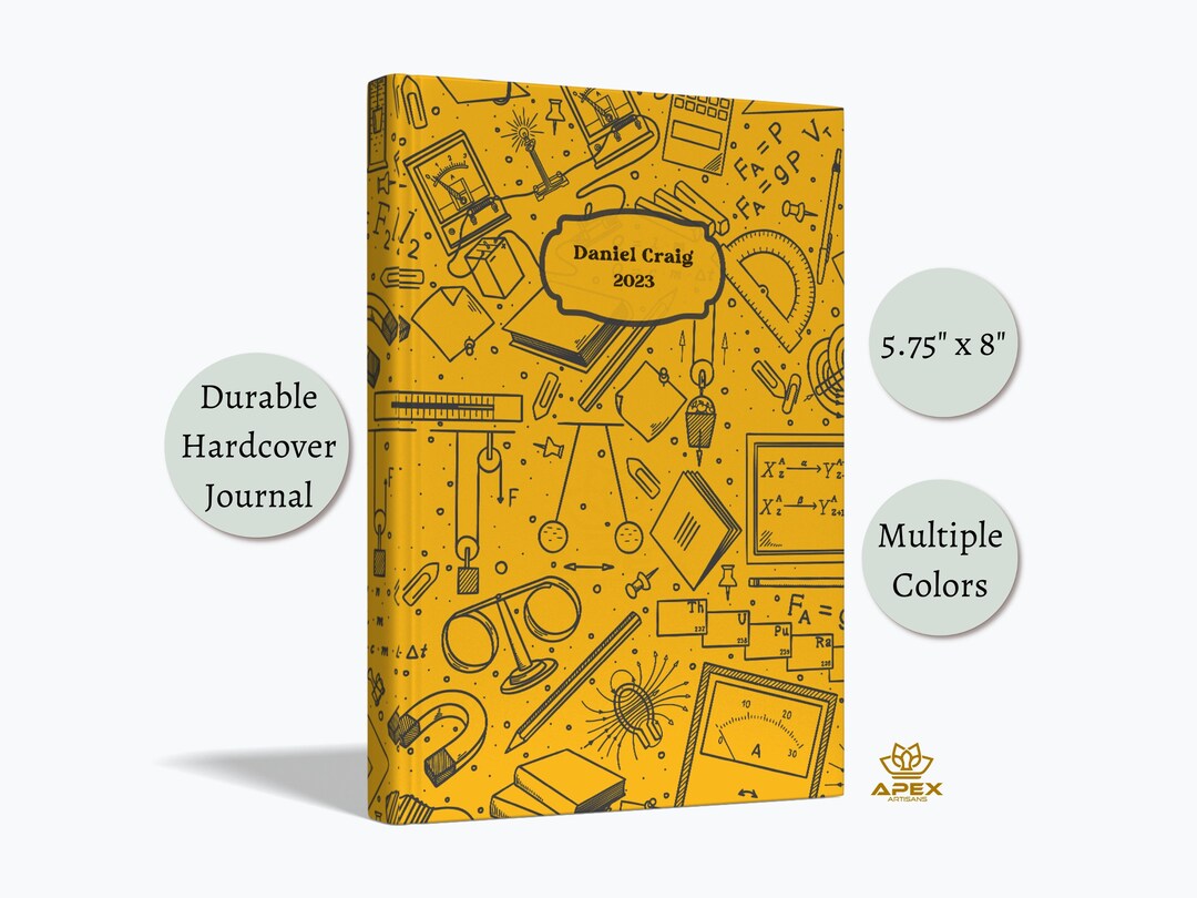 Hand Drawn Physics Journal, Custom Physics Gift, Personalized Physics ...